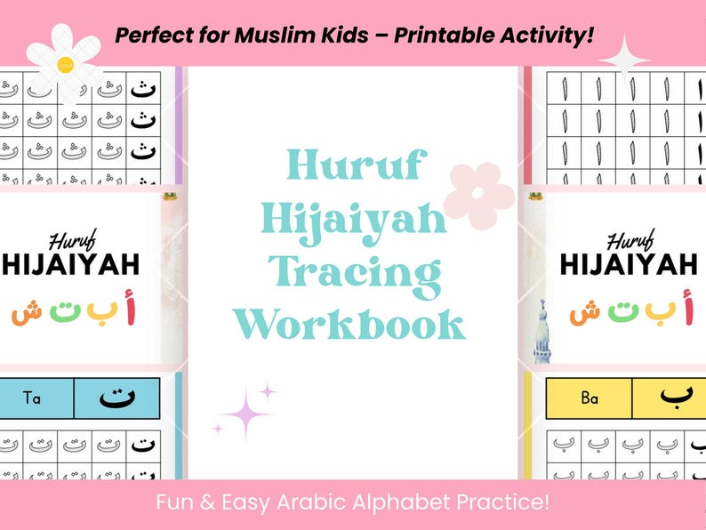 Learn & Trace Huruf Hijaiyah | Islamic Arabic Alphabet Tracing for Kids ...