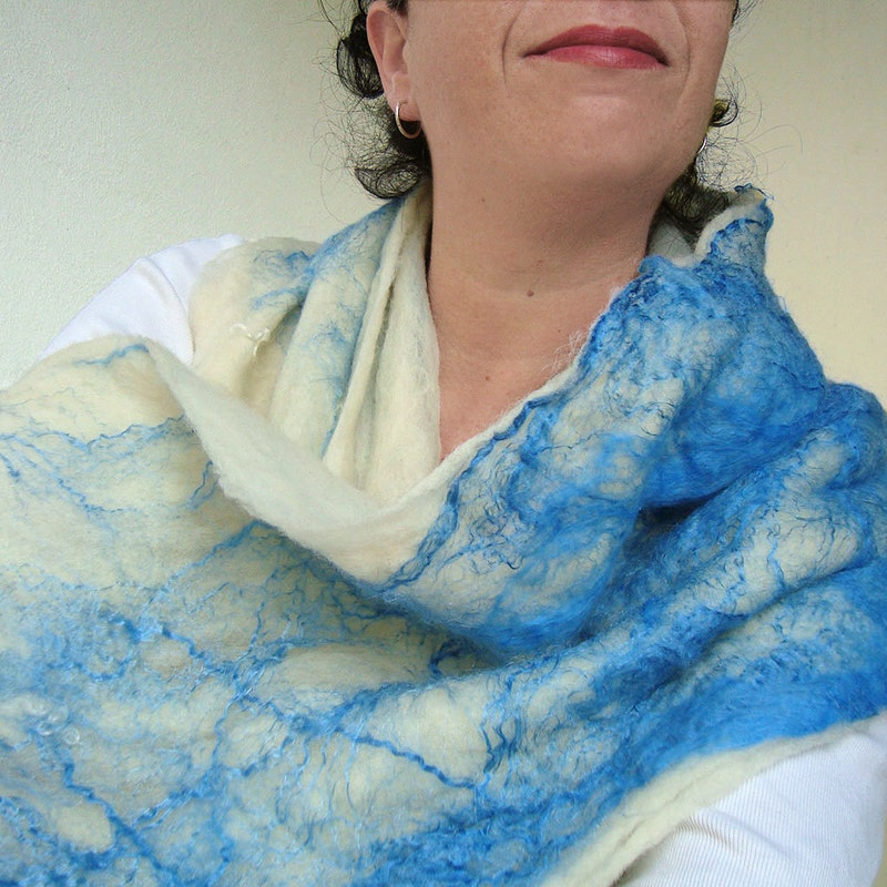 Cobweb Felted Scarf - Etsy