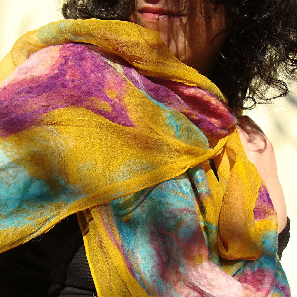 Nuno Felted Scarf infinity - Etsy