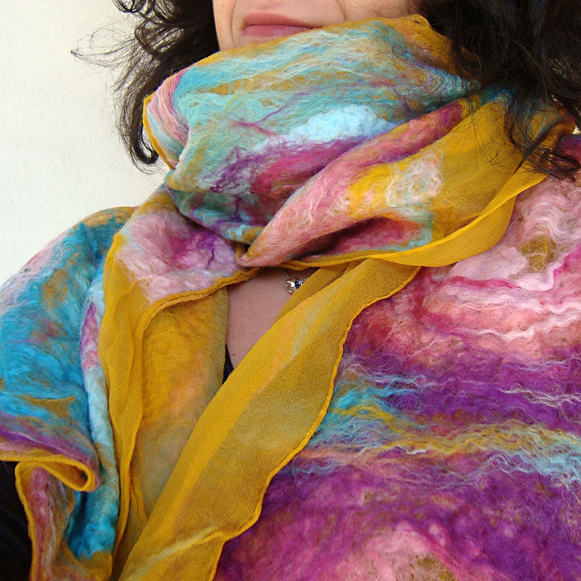 Nuno Felted Scarf infinity - Etsy