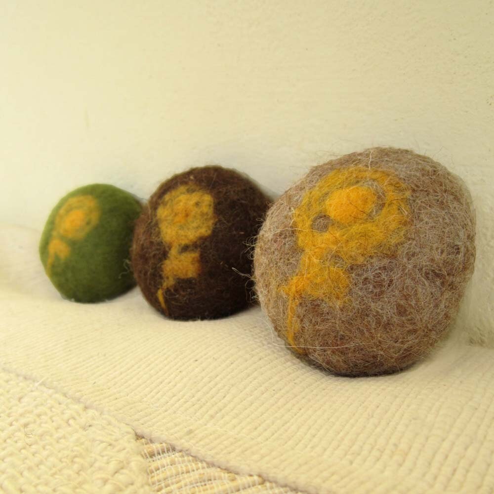 Felted Pebbles earth - Etsy