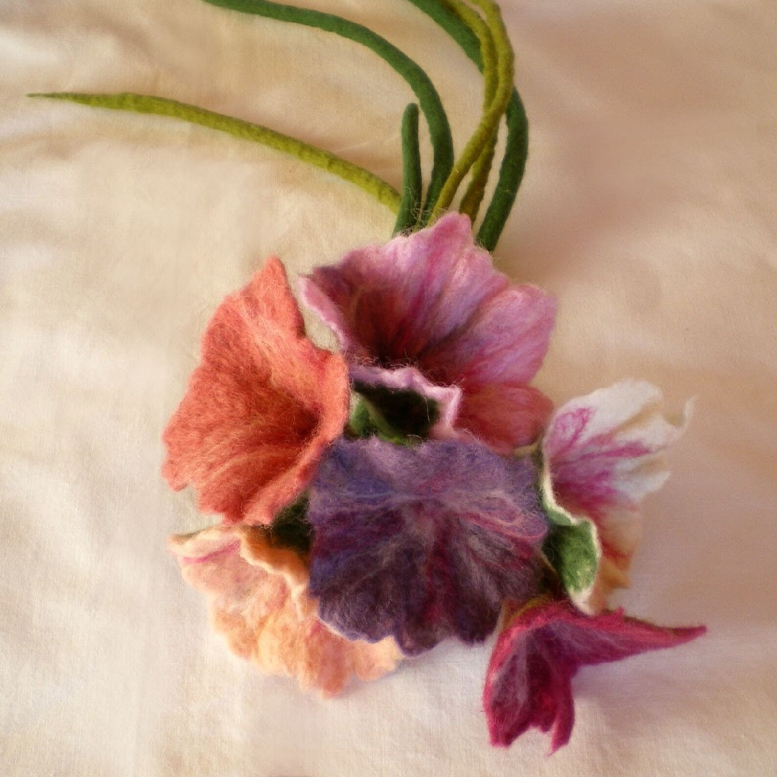Felted Flower Bouquet unique Moments Made to Order - Etsy