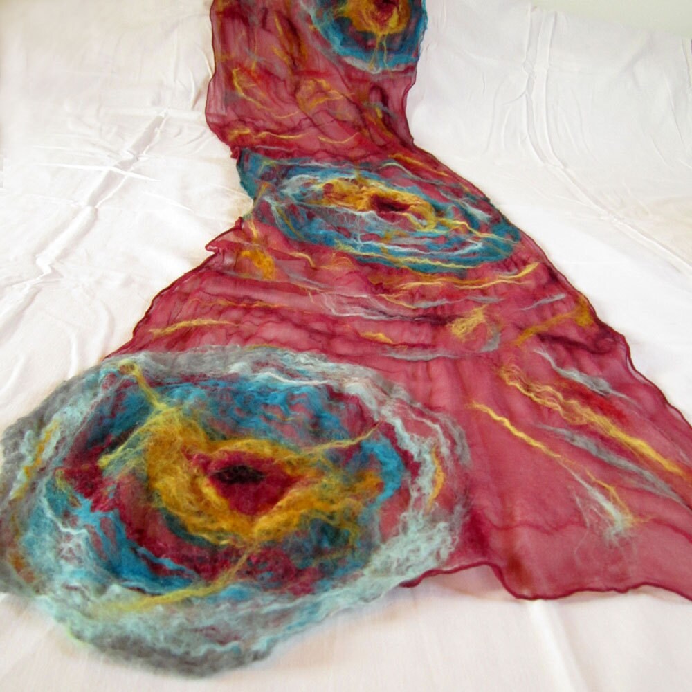 Nuno Felted Scarf nostalgia - Etsy