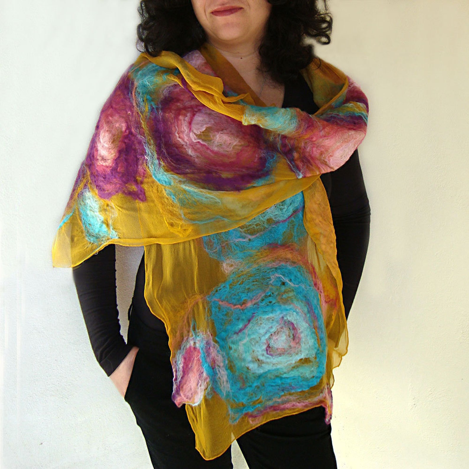 Nuno Felted Scarf infinity - Etsy