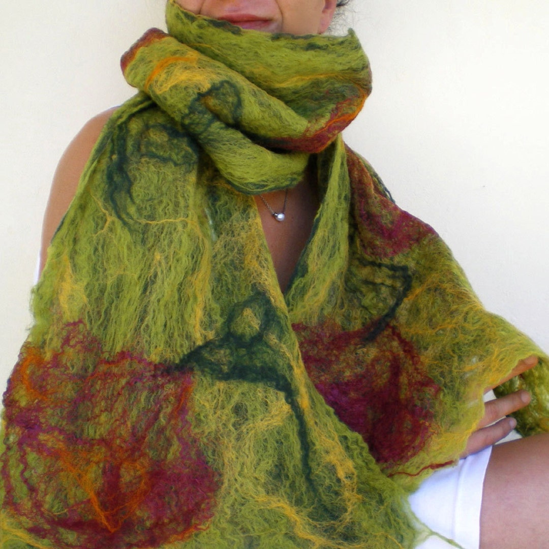 Cobweb Felted Scarf all I Need - Etsy