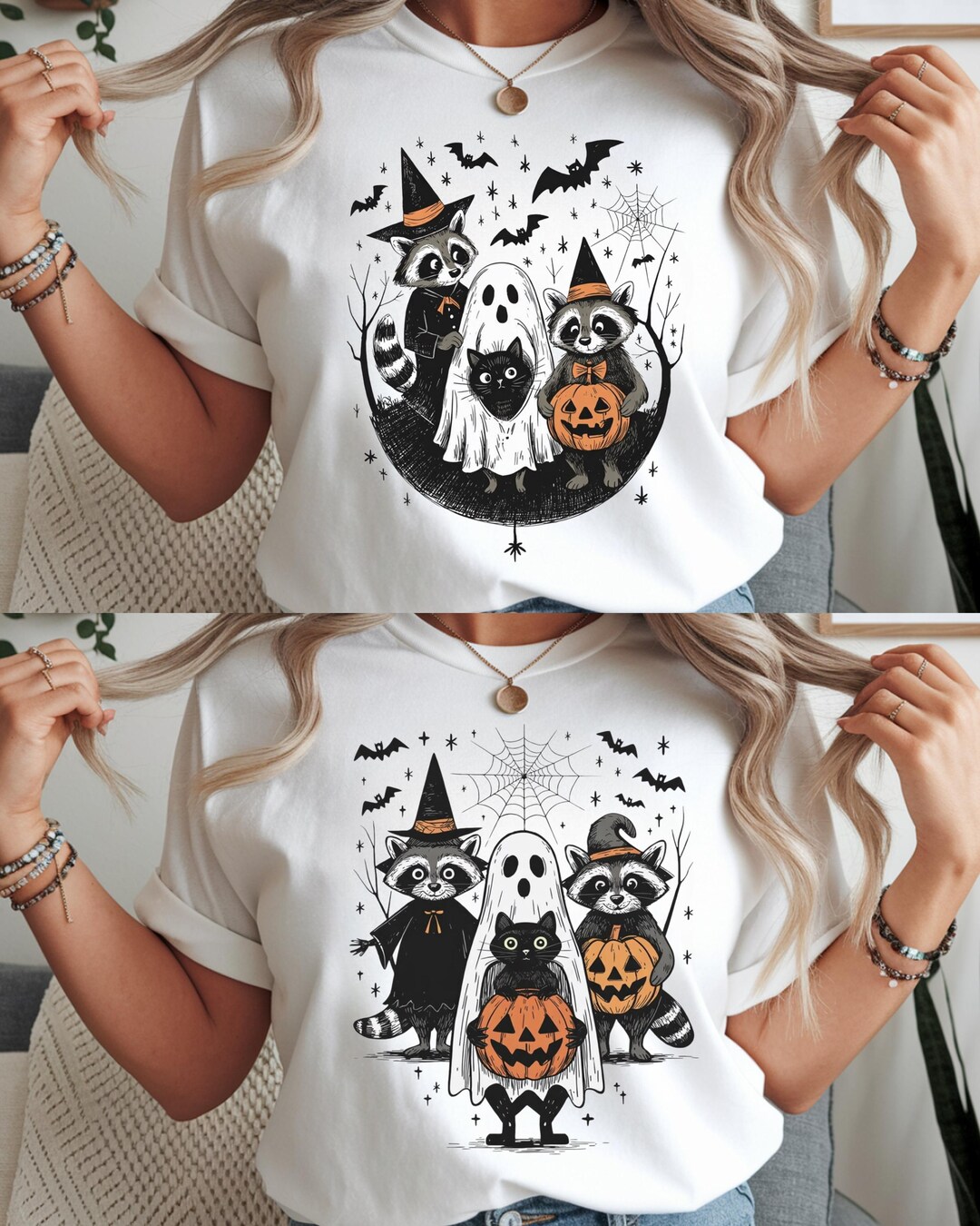 Retro Spooky Boo Ghost Racoon Feral Png, Funny Halloween Raccoon Png ...