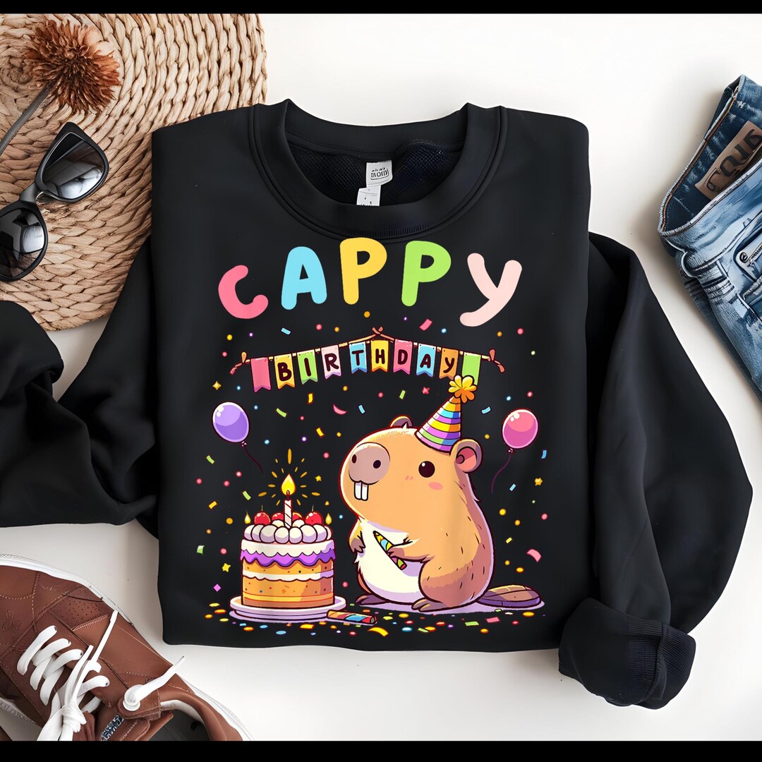 Cappy Birthday to Me PNG SVG – Cute Capybara Birthday Clipart – Funny ...