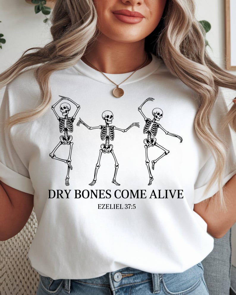 Dry Bones Come Alive PNG, Ezekiel 37, Christian Halloween Png, Dancing ...