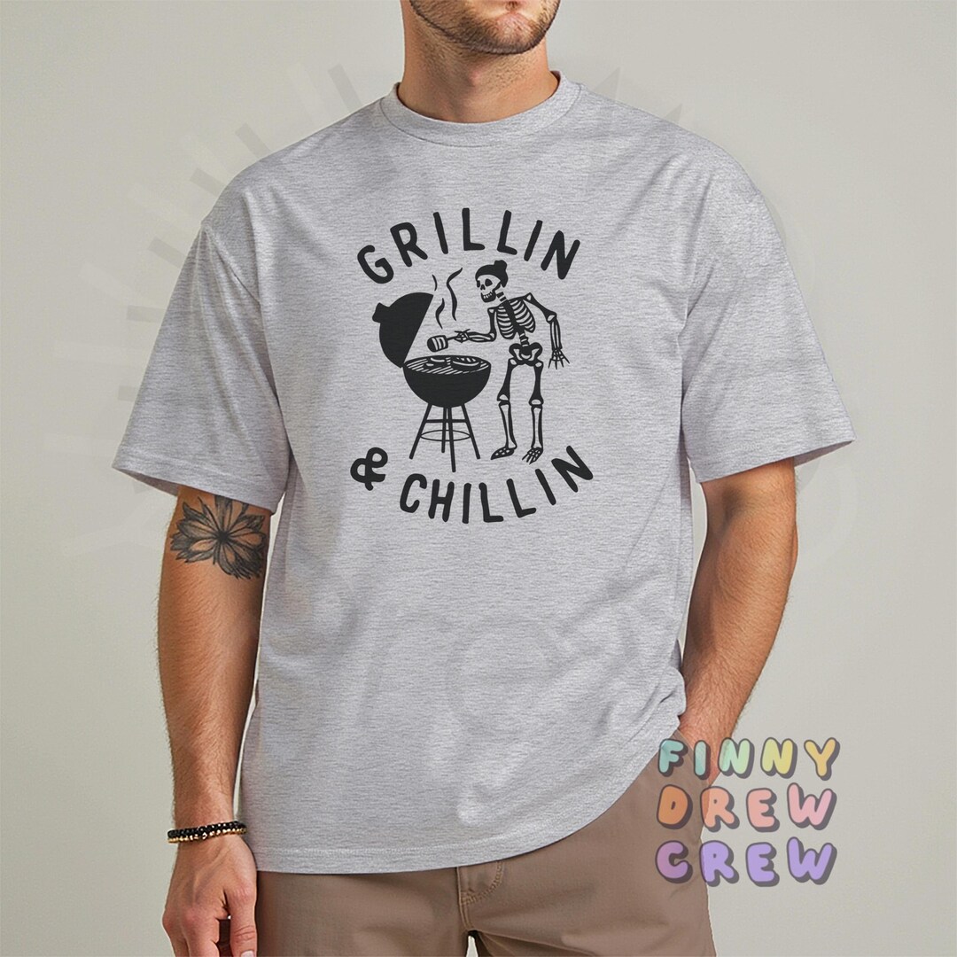 Grillin and Chillin T-shirt, Fathers Day Gift, Funny Fathers Day Gift ...