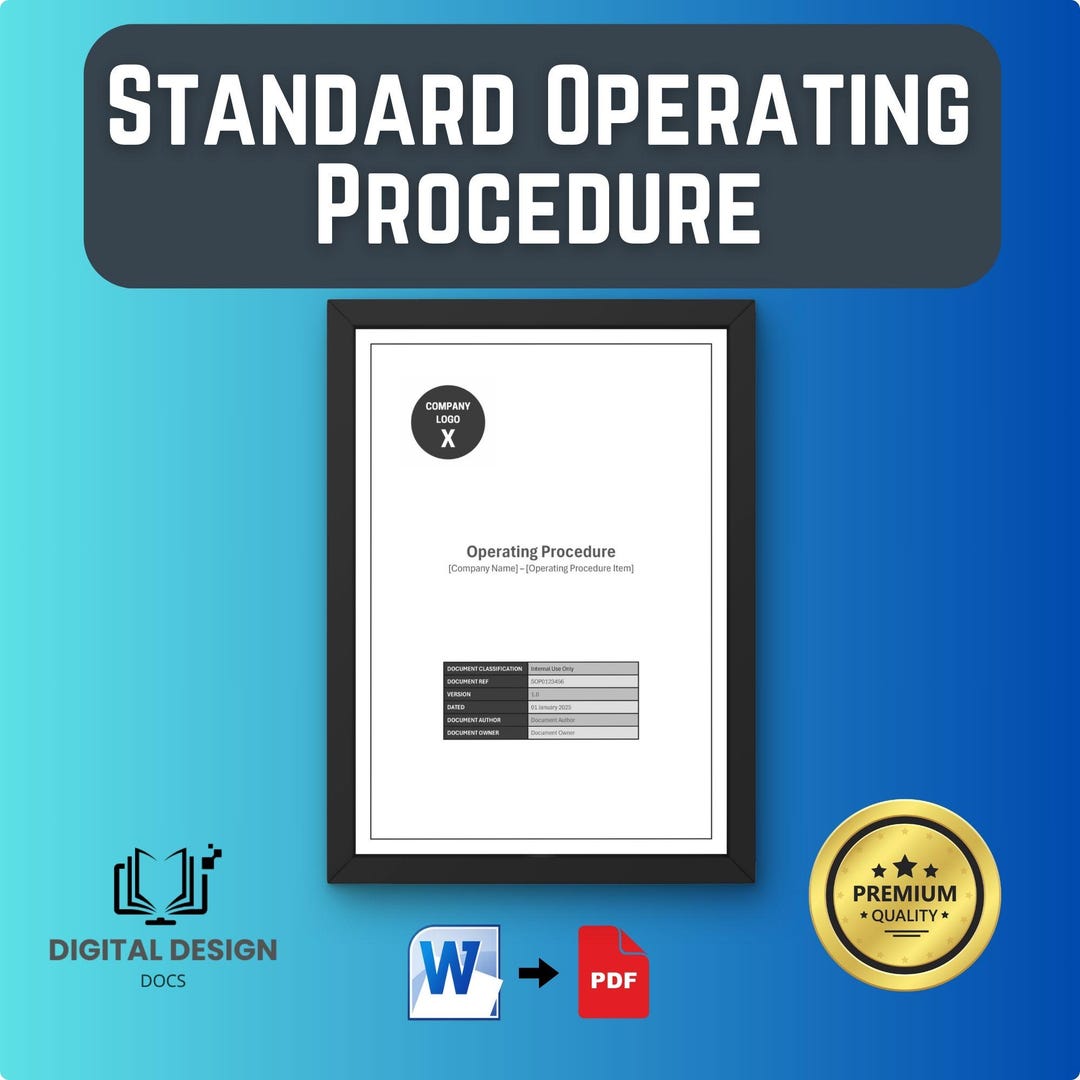 Standard Operating Procedure | Editable SOP Template | Customizable ...
