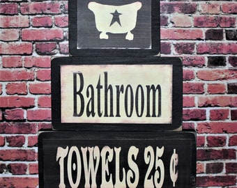 Primitive Bath Sign - Etsy