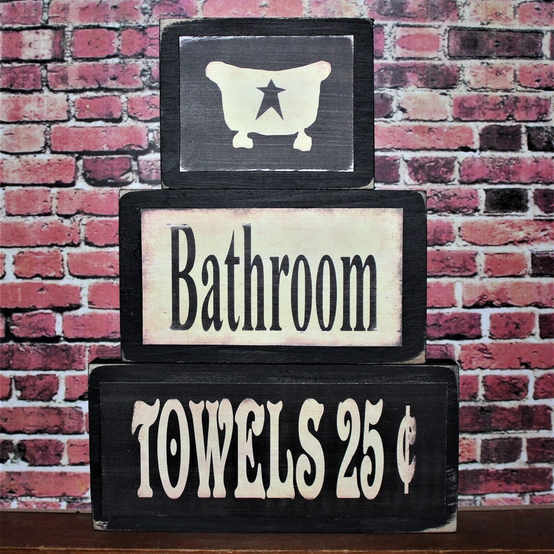 Primitive Bathroom - Etsy