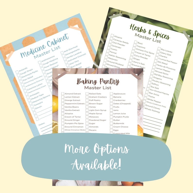 Printable PDF Master Checklist Template | Herbs & Spices | Perfect for ...