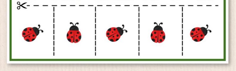Daisy Ladybug Cut and Paste Craft: Preschool Scissor Skills (printable ...