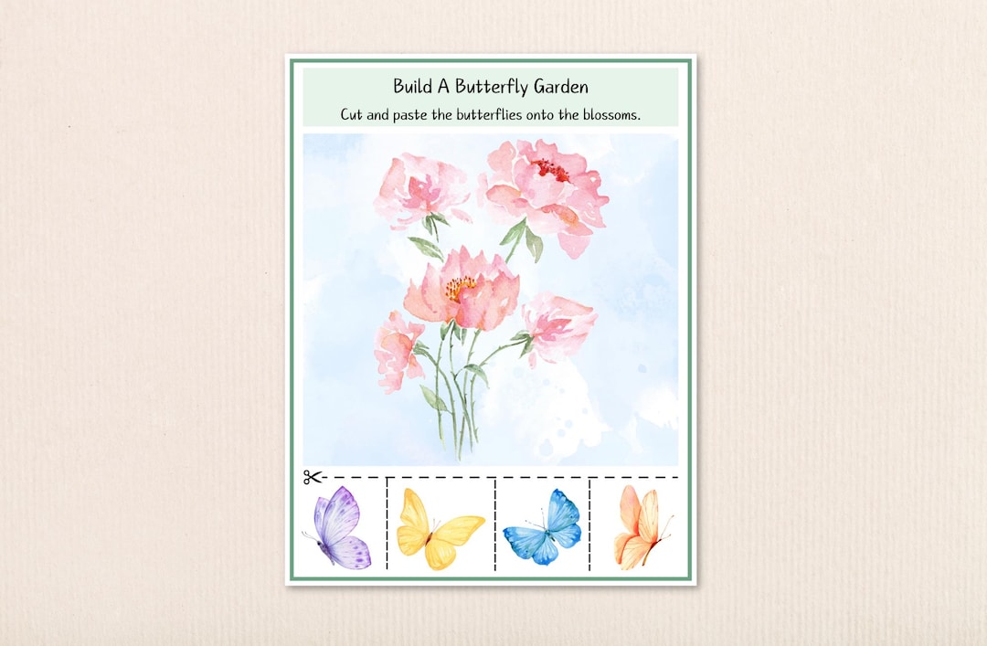 Preschool Butterfly Printable – Cut and Paste Spring Craft – Easy Art ...