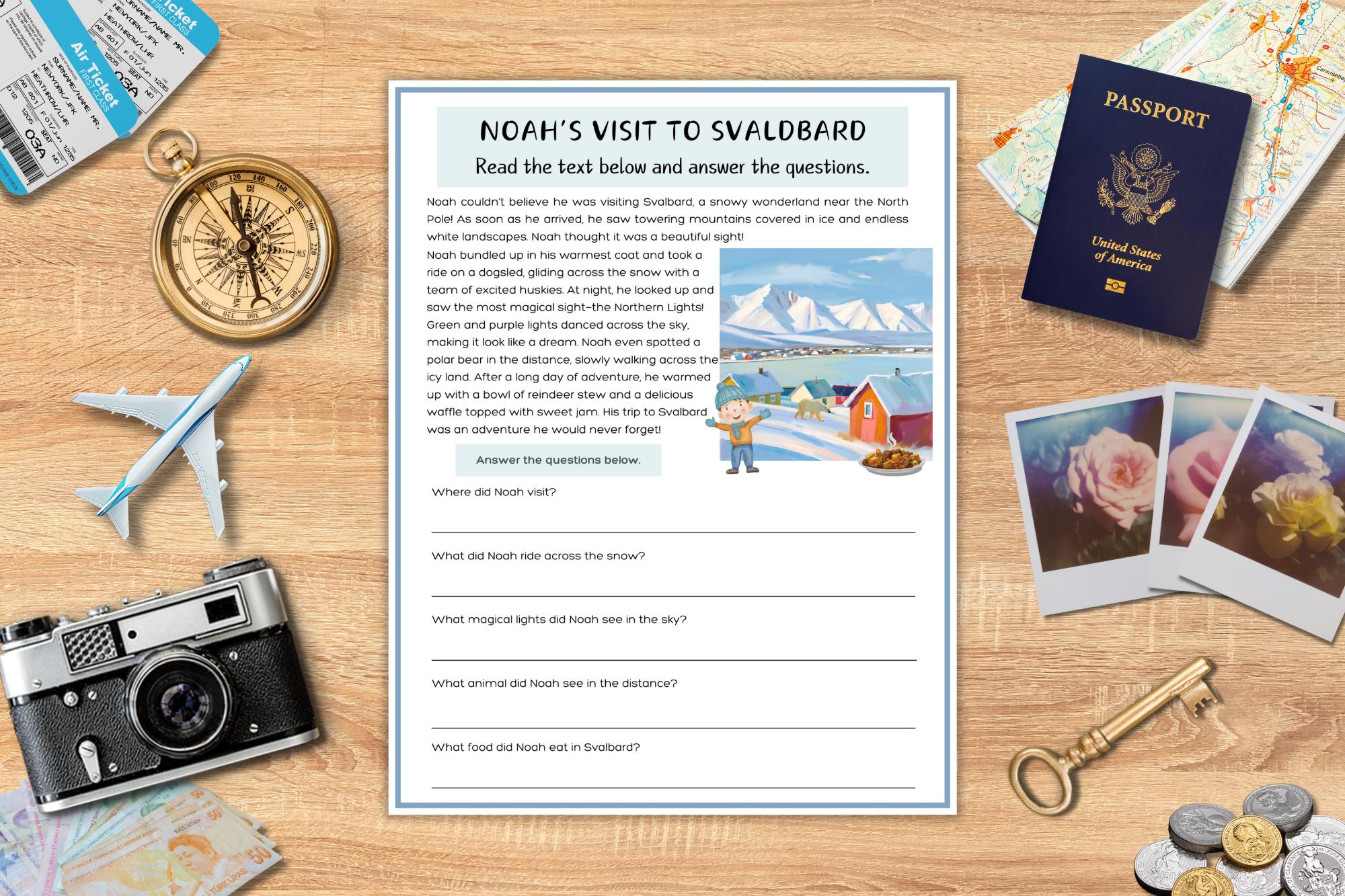 Reading Comprehension Worksheet – Elementary Geography Activity ...