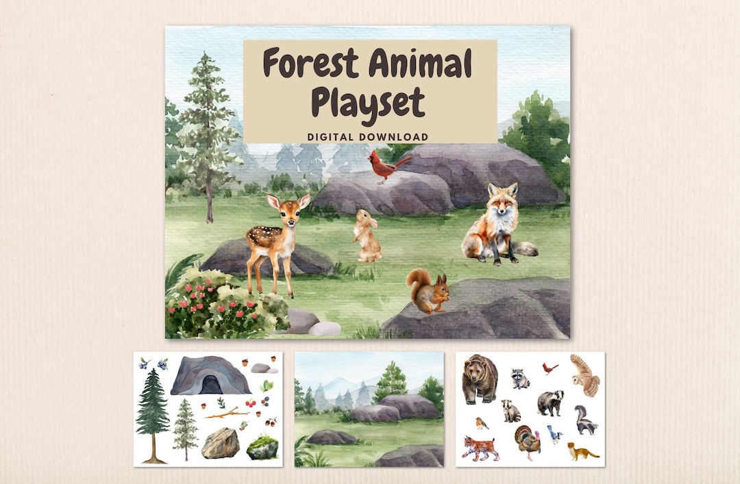Woodland Animal Paper Play Set: DIY Storytelling Activity (printable ...