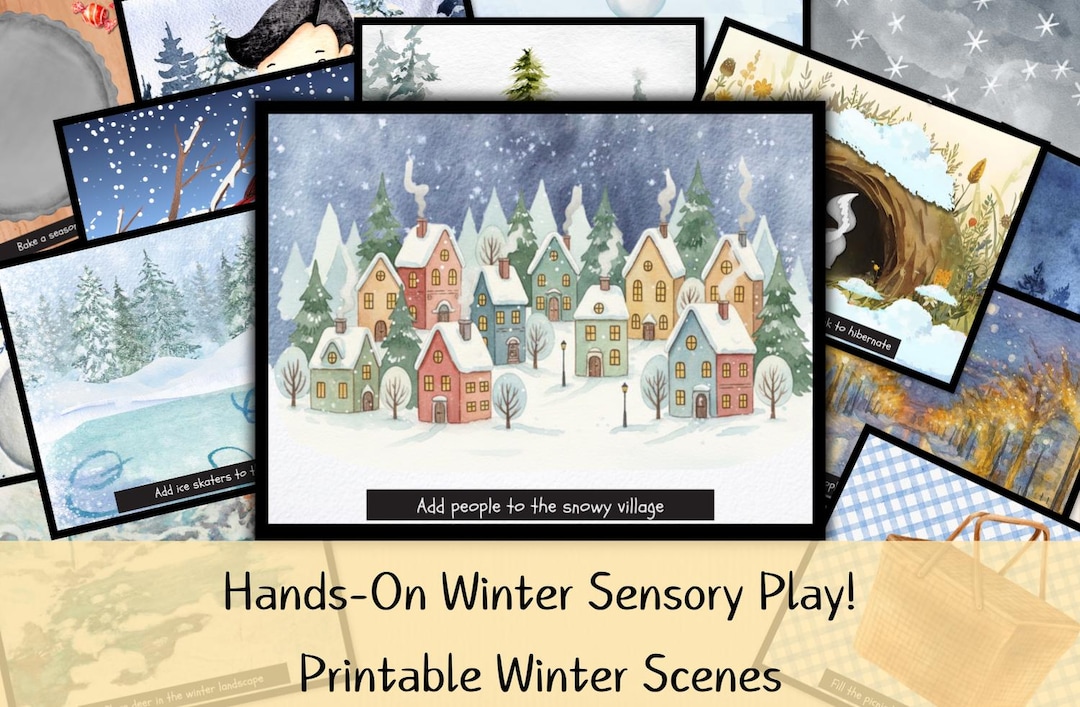 Winter Playdough Mats Printable | Sensory Play Activities | Fine Motor ...