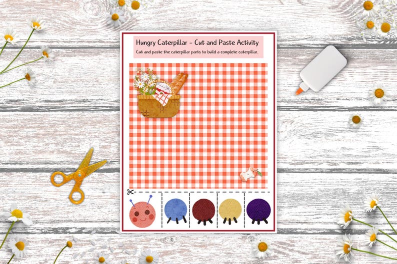 Hungry Caterpillar Cut and Paste - Fine Motor Skills Activity ...