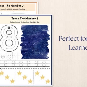 Preschool Number Worksheets 1-10: Tracing, Counting, Cut & Paste (PDF ...