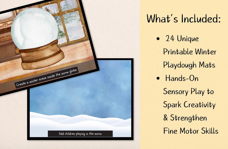 Winter Playdough Mats Printable | Sensory Play Activities | Fine Motor ...