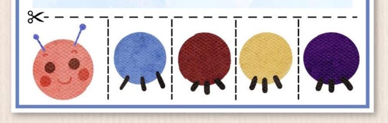 Caterpillar Cut and Paste Activity – Fun Bug Craft, Spring Fine Motor ...