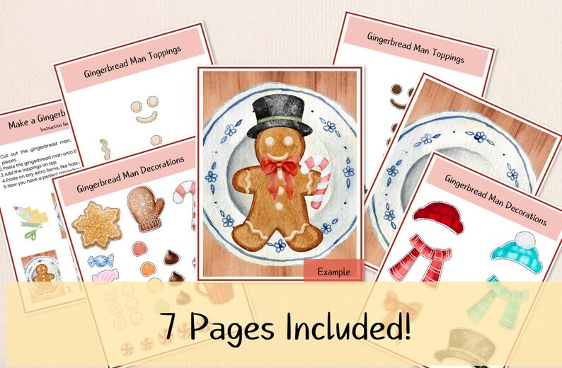 Gingerbread Man Craft Printable | Winter Cut and Paste Activity for ...