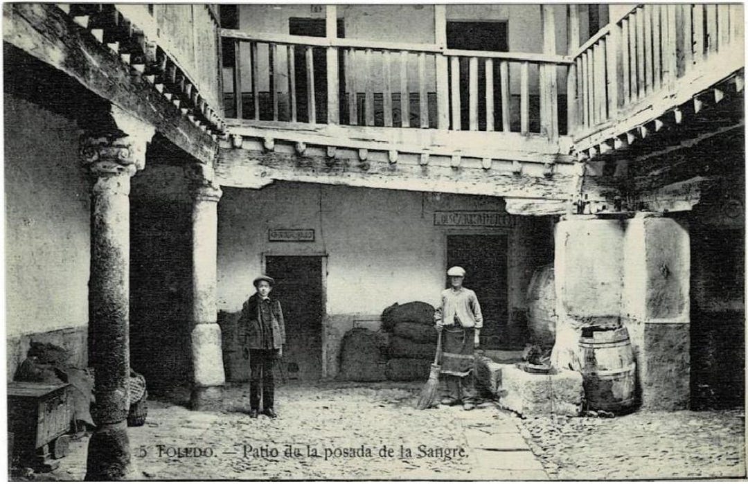 RARE 1909 Toledo Spain Blood Inn Patio Castilian Inn Vintage ...