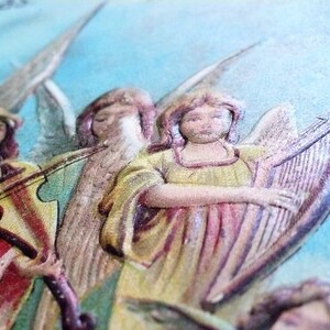 1909 Christmas Angels With Instruments Postcard Get Lucky Vintage - Etsy