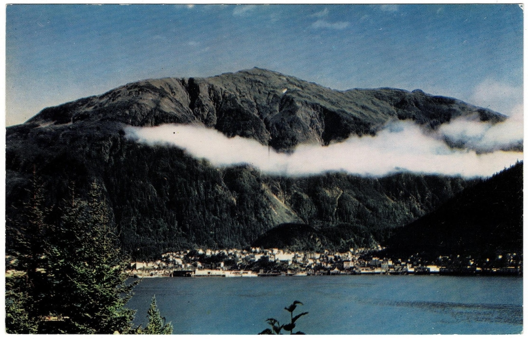1940s Juneau Alaska Mount Juneau Mount Roberts View Vintage Postcard ...
