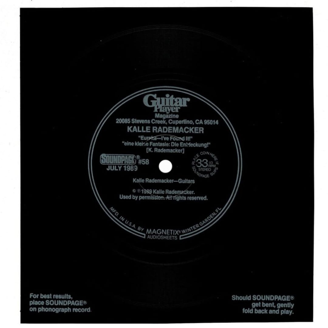 Flexi Disc Record Kalle Rademacker Eureka I've Found It Eine Kleine ...