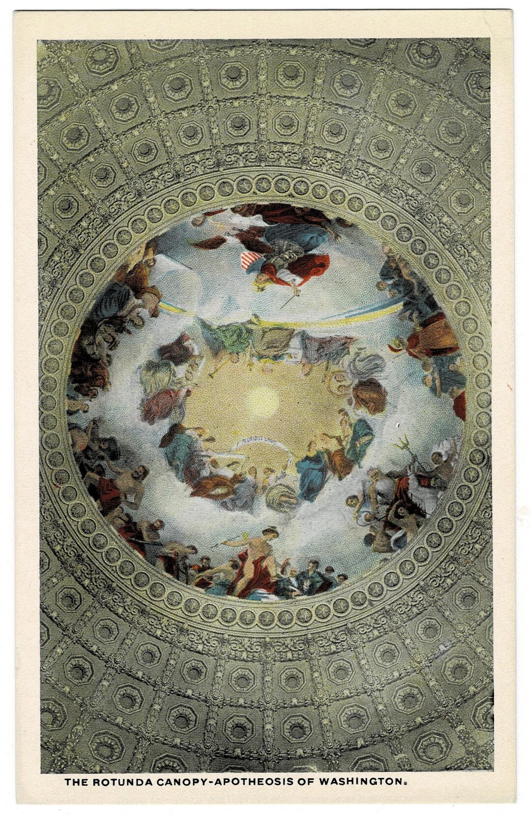 1929 "apotheosis of Washington" Fresco U.S. Capitol Rotunda Vintage Art ...