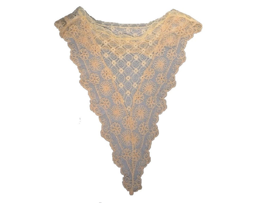 Antique Flemish Linen Lille Bobbin Lace Bib Collar - Etsy