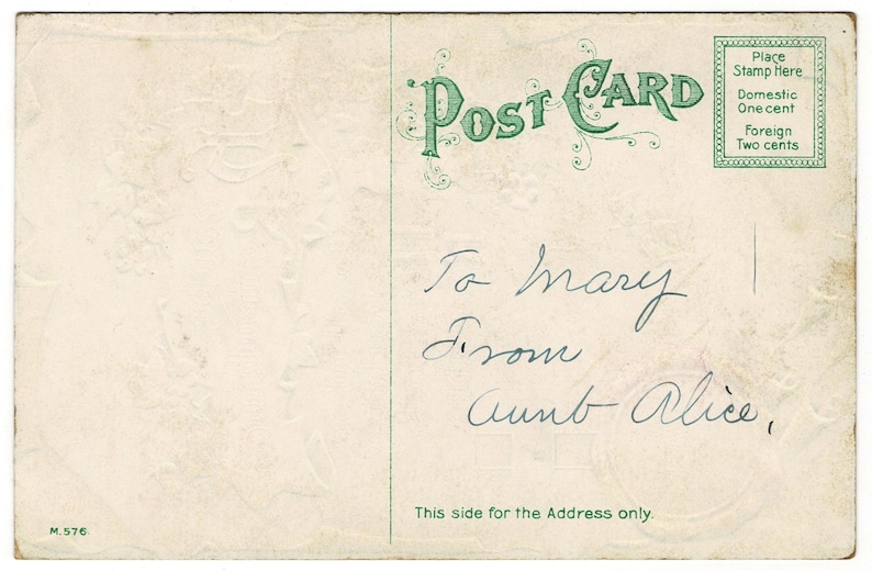 1908 Christmastide Remembrance Christmas Postcard, Illuminated Script ...