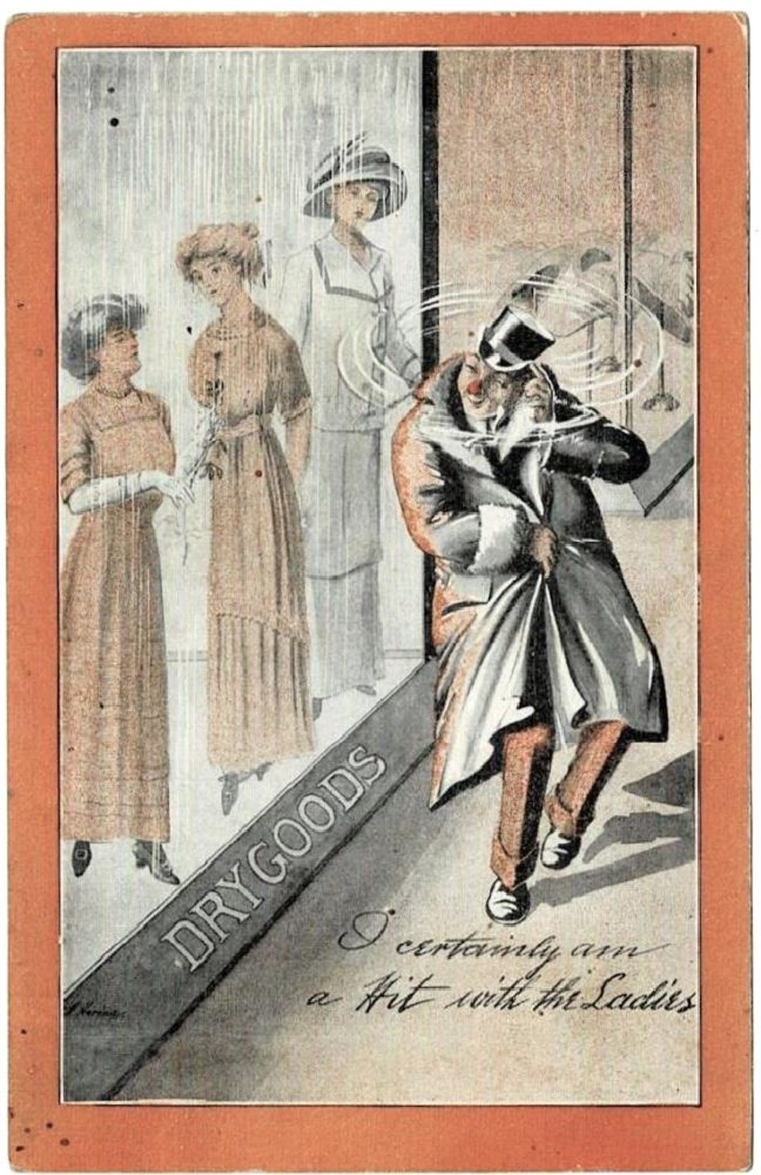 1912 Prohibition Temperance Movement Vintage Comic Postcard Drunk Man ...