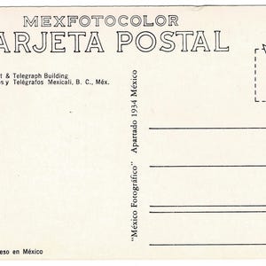 1960 Post & Telegraph Building Mexicali Mexico Vintage Postcard Get ...