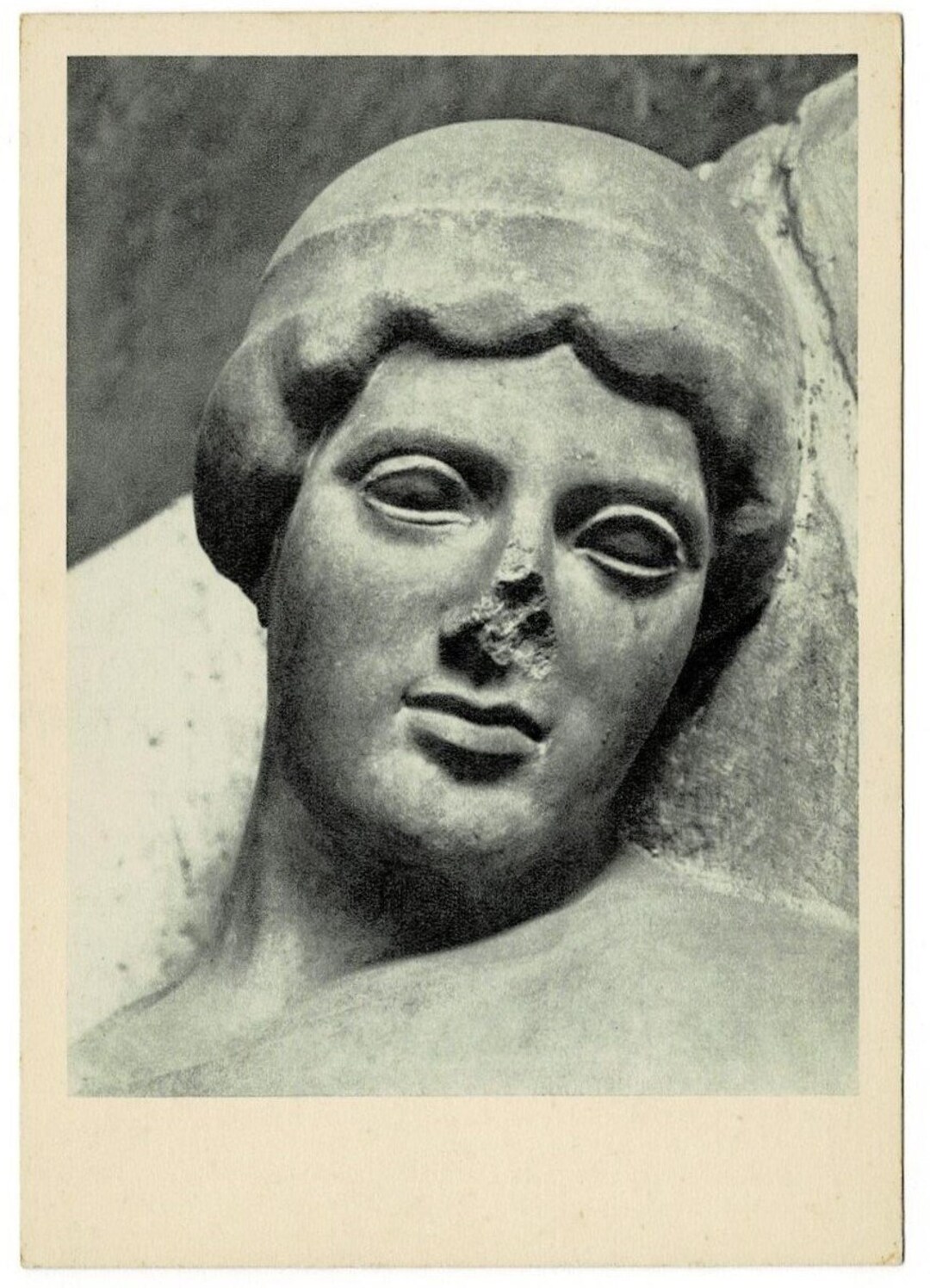 1956 Head of Athena Olympia Art Gallery Card Postcard Get Lucky Vintage ...