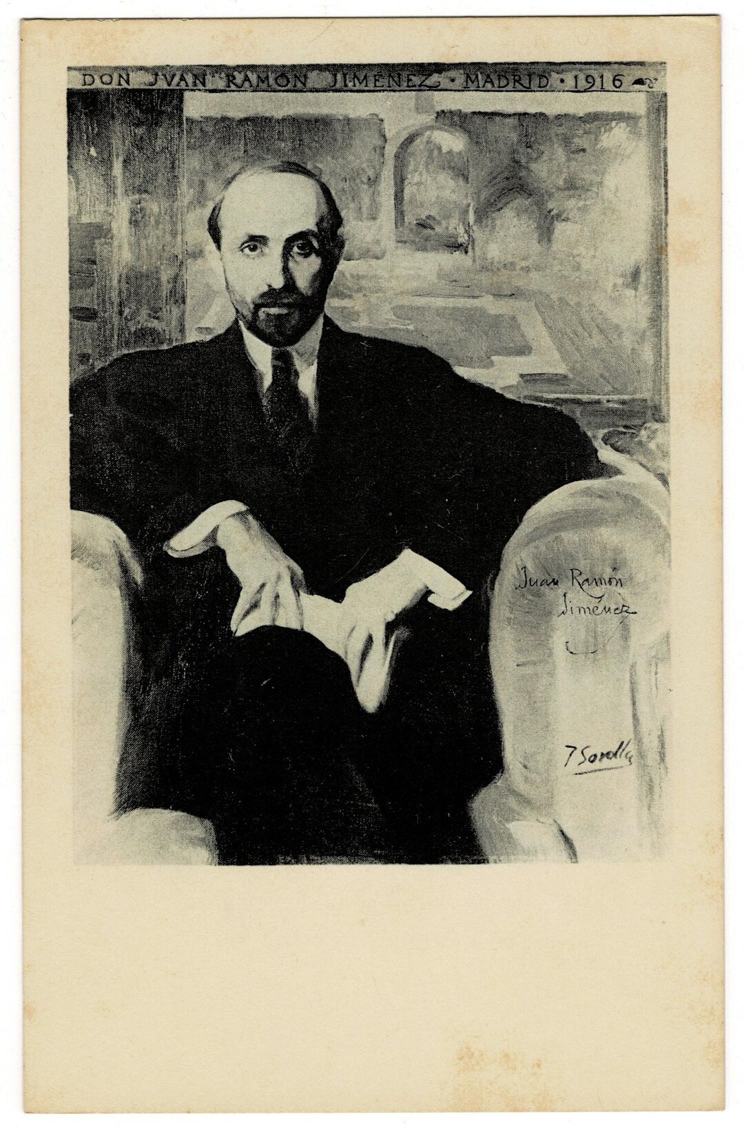 1920 Don Juan Ramón Jiménez by Bastida Vintage Postcard Hispanic ...