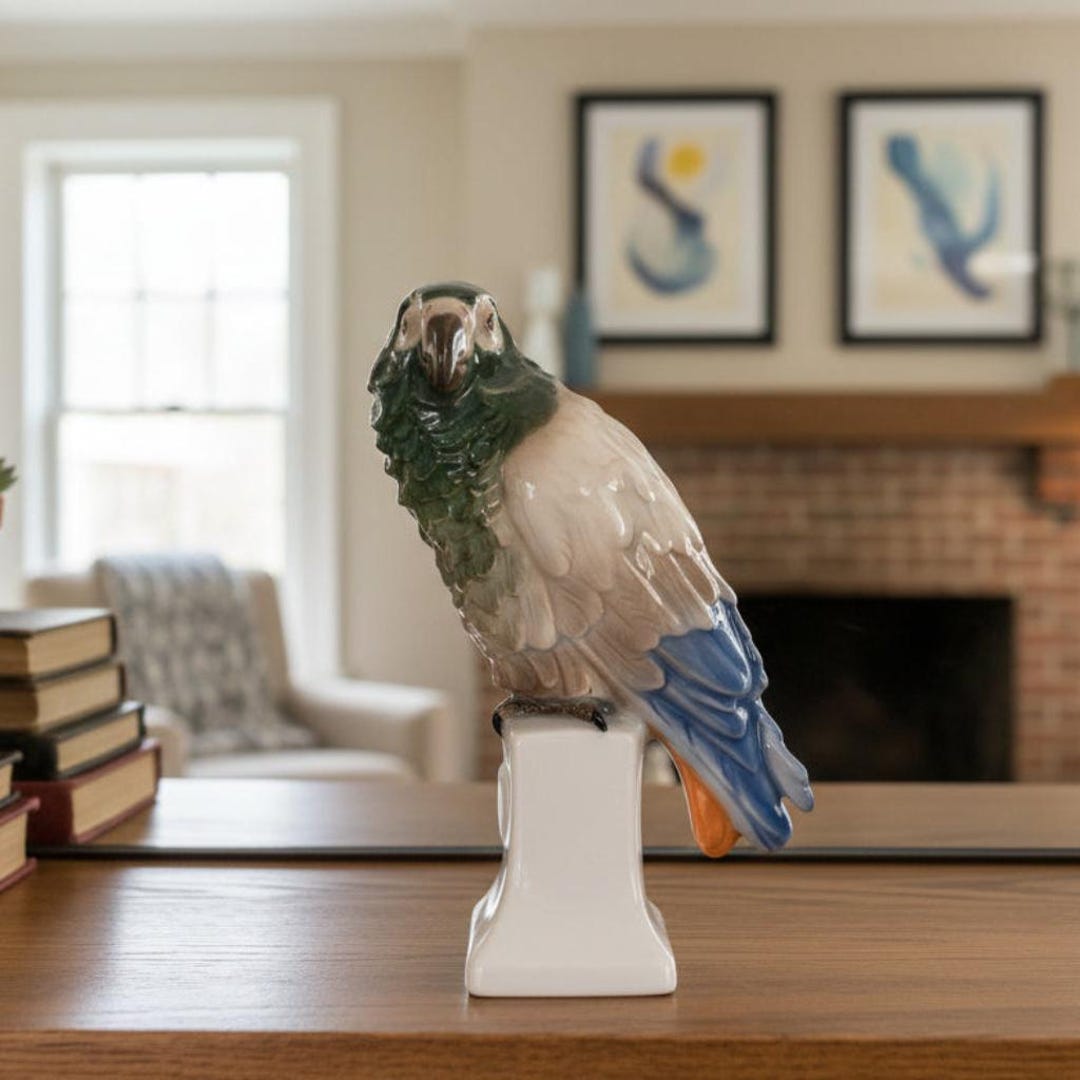 1919 Porcelain Parrot Figurine by Moldenhauer for Rosenthal, Get Lucky ...
