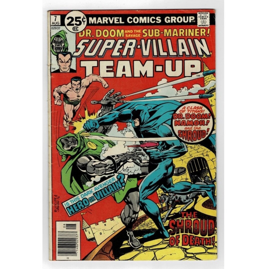 Dr Doom Sub-mariner Team-up 7 Who is the Shroud Marvel Comic 1976 - Etsy