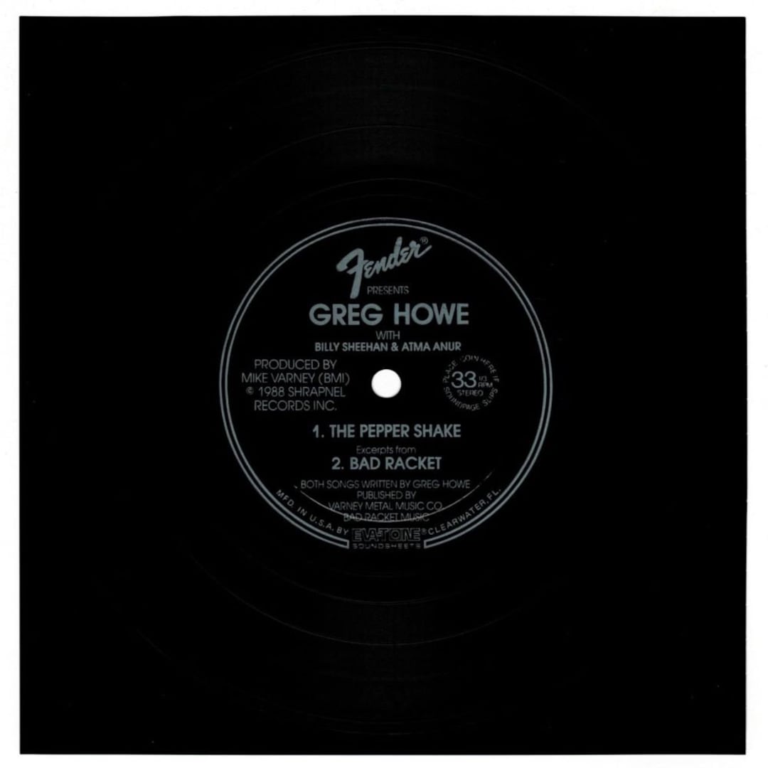 Flexi Disc Record Brad Jones James Blackthorne Greg Howe Billy Sheehan ...
