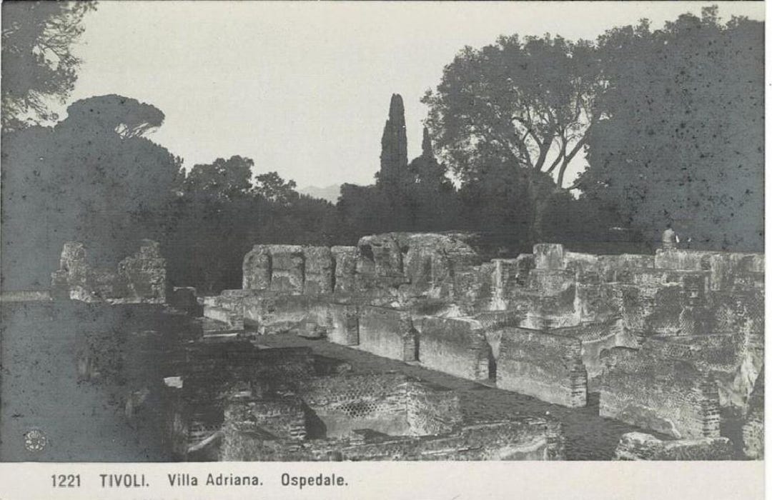 1934 Hadrian's Villa Hospital Adriana Tivoli Italy View RPPC Vintage ...