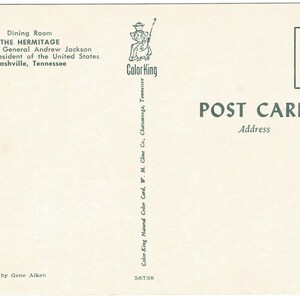 1950 Andrew Jackson Home Dining Room Hermitage Tennessee Historical ...