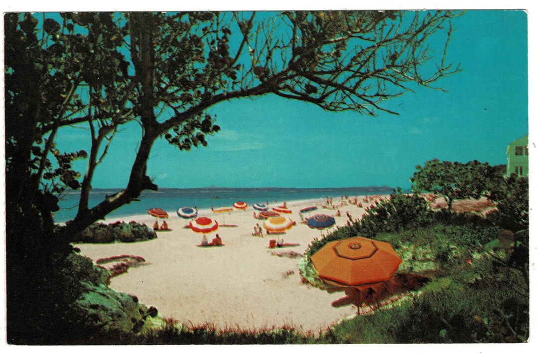 1960 Bermuda Beach Scene Vintage Postcard Get Lucky Vintage Ephemera ...