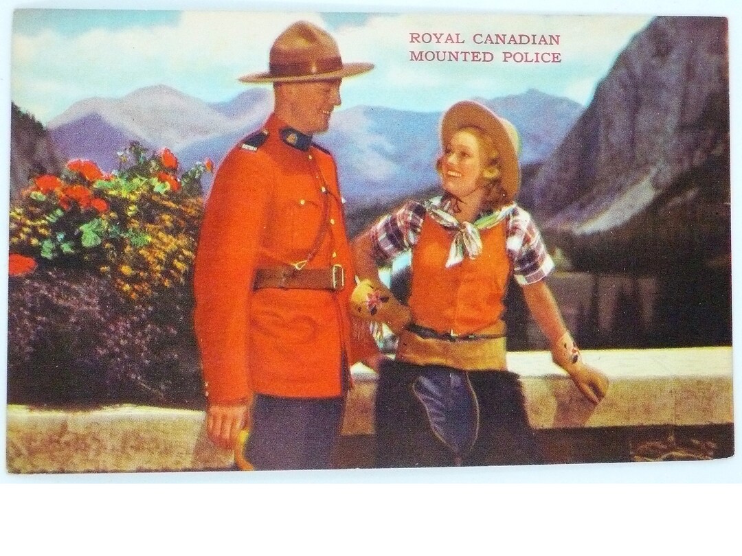 1953 Royal Canadian Mounted Police Canada Vintage Postcard - Etsy