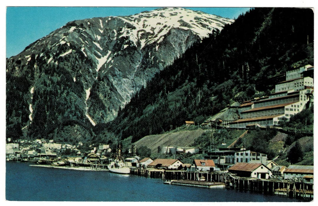 1960s Gastineau Channel Mount Juneau Alaska Vintage Postcard Ephemera ...