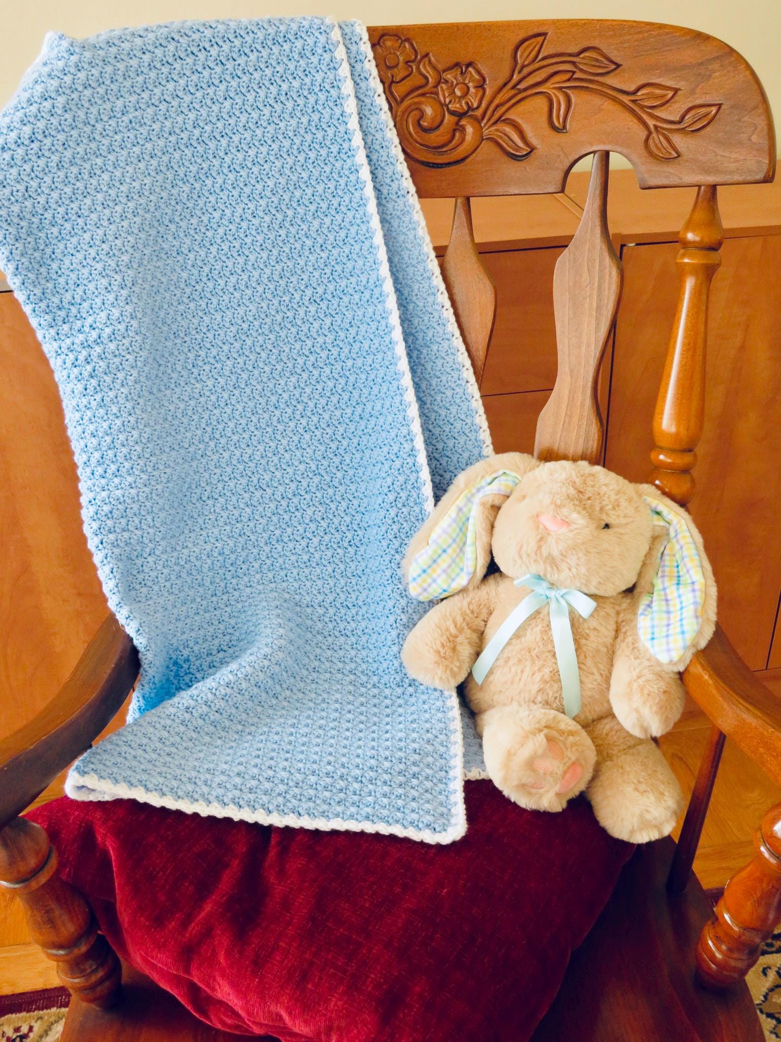 Crochet Blue Bonnet Baby Blanket - Easy Crochet Pattern- Beginner ...