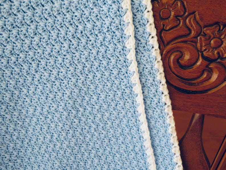 Crochet Blue Bonnet Baby Blanket - Easy Crochet Pattern- Beginner ...