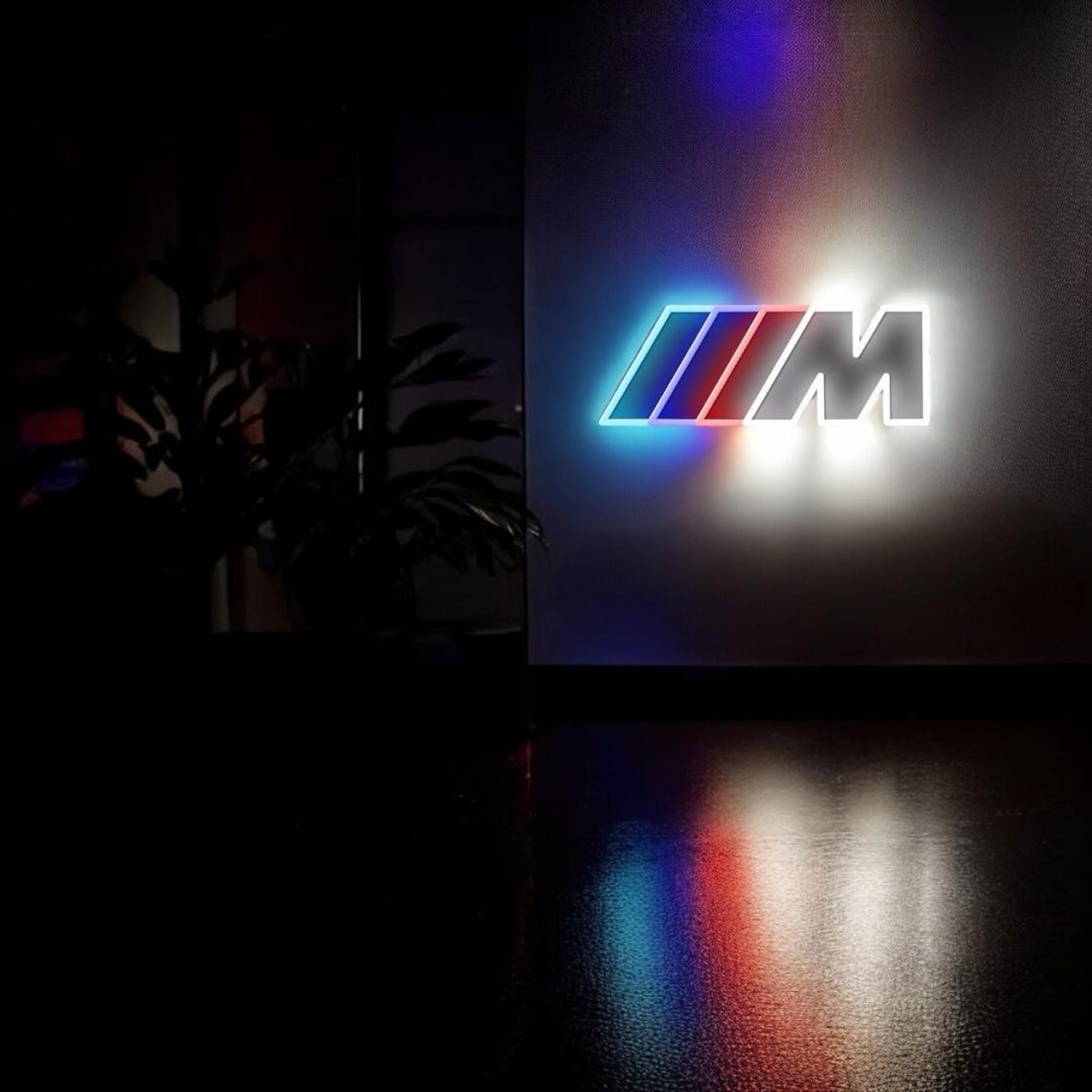 BMW Neon Sign, Custom Design Illuminated BMW M Power Neon Sign, Garage ...