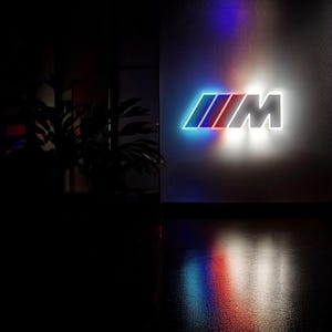 BMW Neon Sign, Custom Design Illuminated BMW M Power Neon Sign, Garage ...